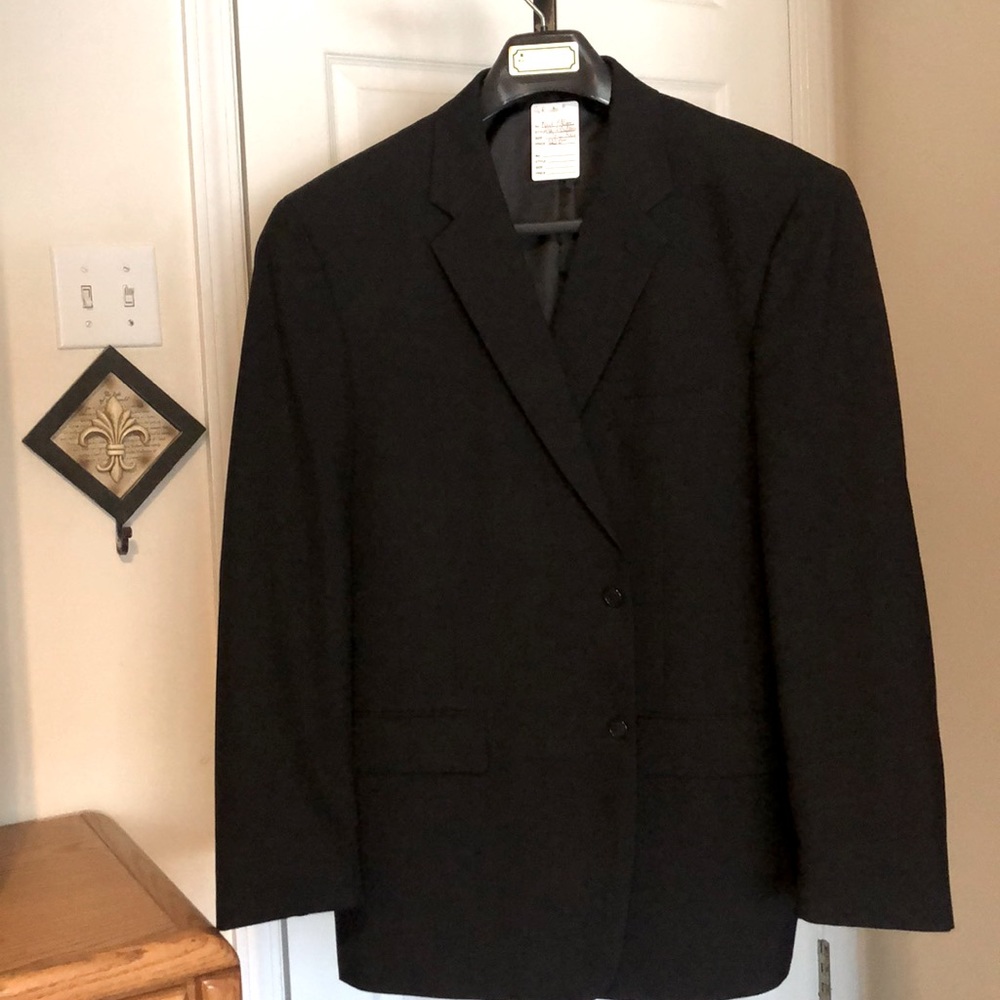 46 Reg 2 Button 100% Tropical Worsted Wool Suit ~Jack… - Gem